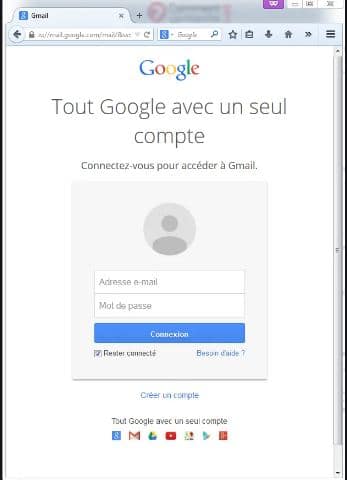 Création Compte Gmail : COIN CUISINE